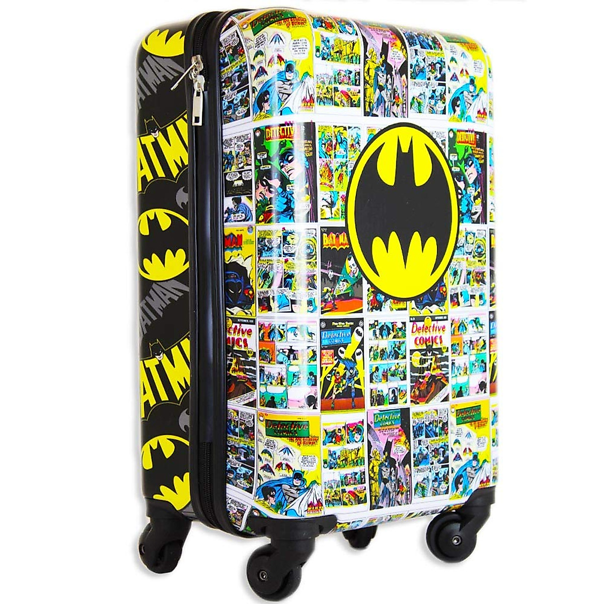 Fast Forward Batman Luggage for Boys, 20 Inches Hard-Sided Tween Spinner Suitcase for Toddlers, Kids Carry-On Travel Trolley, Kids Carry-On Luggage with Wheels