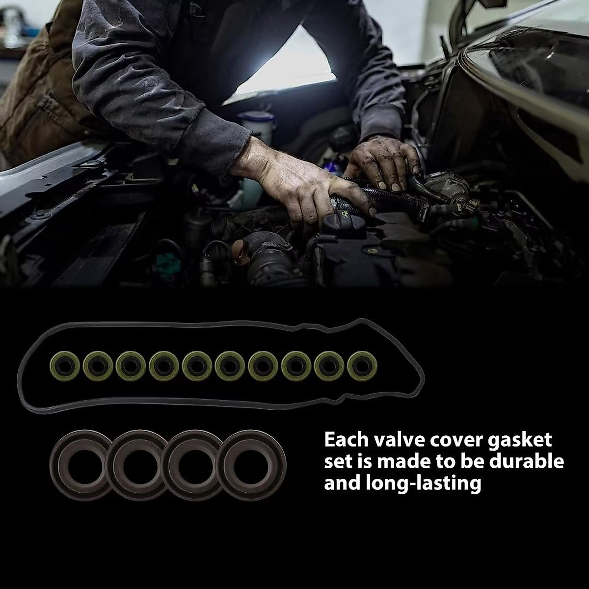 Valve Cover Gasket Set Compatible for Toyota Tacoma SR5 Extended Cab Pickup 2-Door 1998-2000