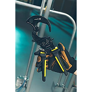 Southwire 58277740 Tools & Equipment CCPR400 Heavy Duty Compact Ratcheting Cable Cutters with Comfort Grip Handles, Easy to Use Quick- Release Lever, Steel Blades, 750 kcmil CU/1000 kcmil AL