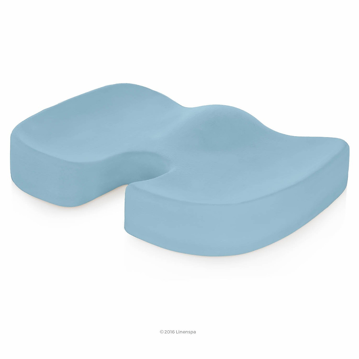 Linenspa Orthopedic Gel Foam Seat Cushion - Tailbone/Coccyx Comfort - Support for All-Day Sitting and Back Pain Relief grey 18" x 14"