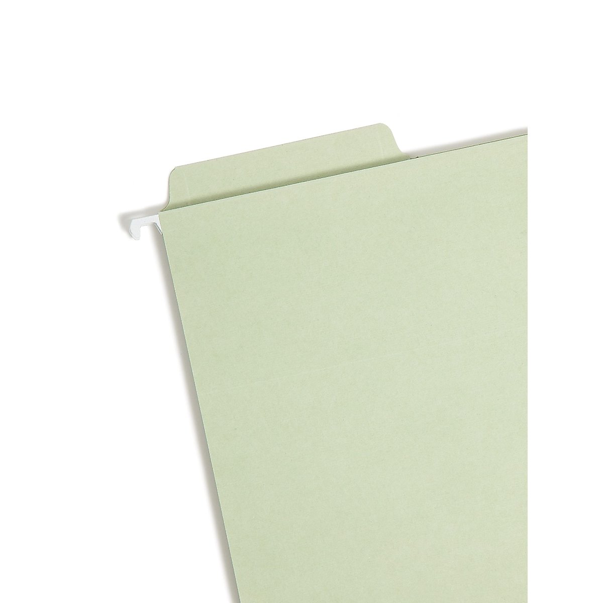 Smead FasTab Hanging Fastener File Folder with SafeSHIELD Fasteners, 1/3-Cut Built-in Tab, Letter Size, Moss, 18 per Box (65120)
