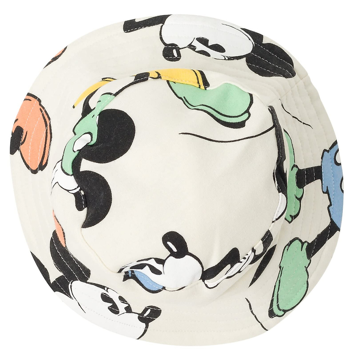 Disney Mickey Mouse Newborn Baby Boys Short Overalls T-Shirt and Hat 3 Piece Outfit Set Khaki/Blue 6-9 Months