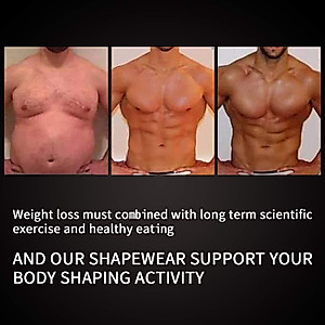 GKVK Mens Slimming Body Shaper Vest Chest Compression Shirt Abs Abdomen Slim Tank Top Undershirt, White, Medium