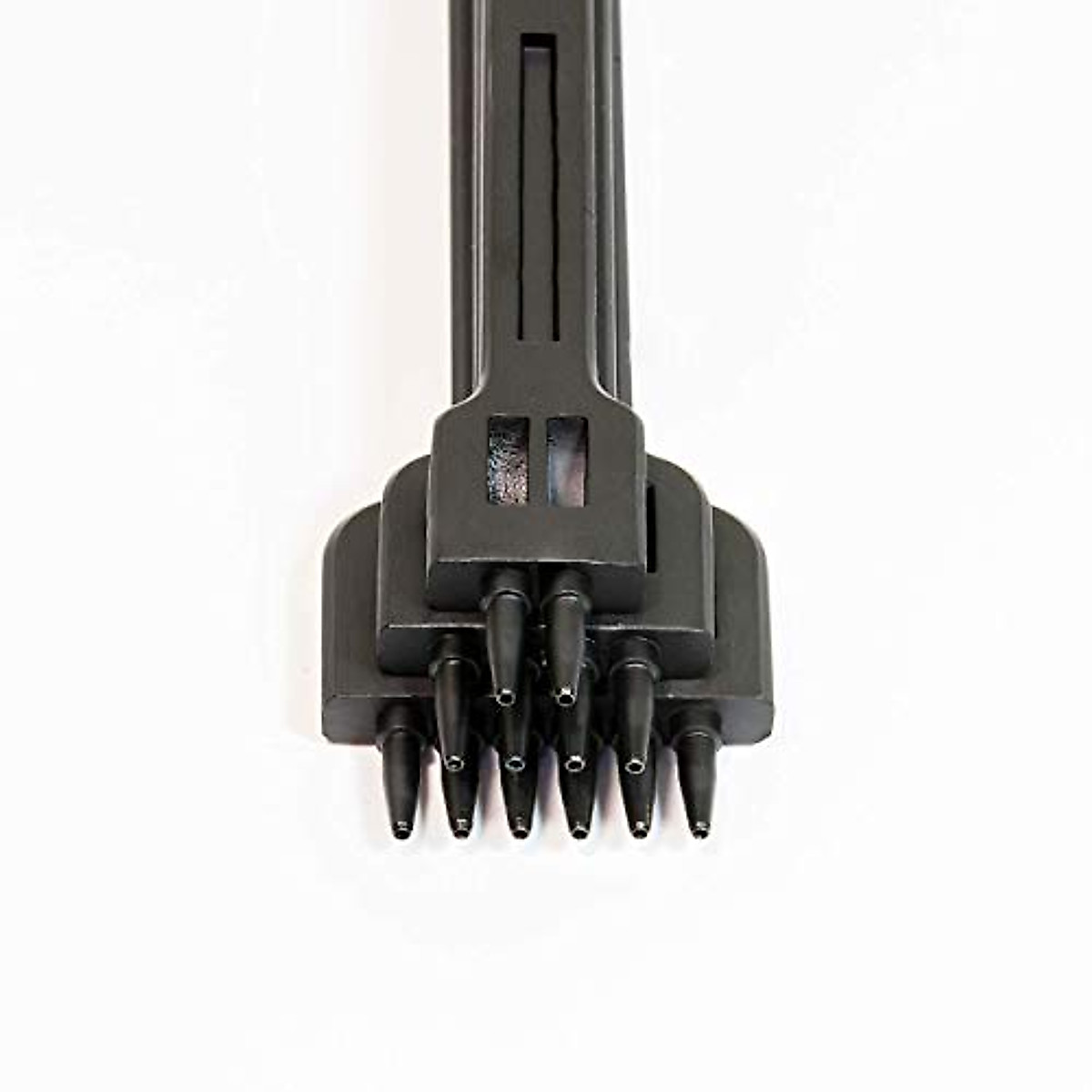 Citian Leather Round Hole Punching Tool 5mm 2/4/6 Claw Tooth Set for DIY Leather Craft (Black)