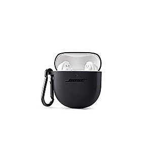 Bose Case Cover for QuietComfort Earbuds II, Protective Silicone Exterior, with Aluminum Carabiner for Convenient Carrying, Triple Black