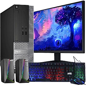 Dell OptiPlex 7010 Computer Desktop PC, Intel Core i7, 16GB RAM, 1TB HDD, MTG New 22 inch LED Monitor, RGB Speaker and Keyboard Mouse, WiFi, Windows 10 Pro (Renewed)