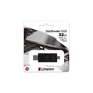 Kingston DataTraveler Duo 32GB USB-A and USB-C Dual Connector Flash Drive (DTDE/32GBCR)