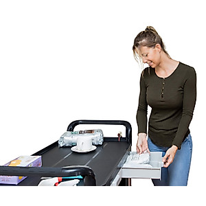 JaboEquip 3 Tier Heavy Duty Utility Cart Lockable Medical Cart Hospital Cart Lab Cart, 606 lbs Load for Lab Hospital Office, JB-3KD1, Black