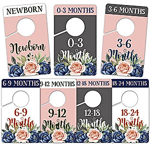 Hanger Dividers-Baby Closet Size Dividers - Baby Closet Dividers, Baby Clothing Size Age Dividers -Baby Closet Organizer For Nursery Organization, Newborn Essentials, Nursery Closet Dividers.