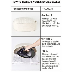 Mkono Small Macrame Storage Basket for Toilet Tank Top Boho Bathroom Decor Woven Cotton Rope Back of Toilet Organizer Tray for Counter Shelf Table Bedroom Living Room Nursery, Ivory, 1 Pack