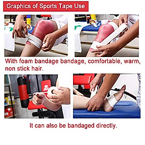 10M White Sport Kinesiology Elastic Bandage Wrap Tape for Knee Finger Ankle Palm Shoulder Muscle Strain Injury Support