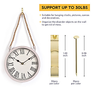 130 Pcs 30lb Picture Hangers – Multipurpose Picture Hanging Hooks Kit Drywall Wooden Wall Picture Hanging Nails