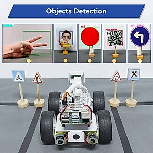 SunFounder Smart Video Robot Car Kit for Raspberry Pi, Python/Blockly (Like Scratch), Web Control, Line Tracking, for Raspberry Pi Robot Kits for Teens and Adults (Raspberry Pi NOT Included)