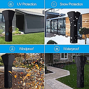 Cubicideas Outdoor Patio Heater Cover 420D Oxford Fabric with Zipper Design Water-Resistant 33 Inch Stand-Up Patio Heater Cover, Black