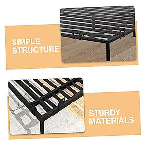 MOLUCKFU 1 Set Mattress Retainer Bed Mattress Adjustable Bed Frame Bed Stand Bed Pads Bedding Bed Shelf Bed Frames Metal Mattress Slide Stopper Mattress Non-Slip Stoppers Iron Black
