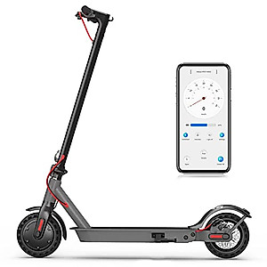 Hiboy S2 Electric Scooter - 8.5" Solid Tires - Up to 17 Miles Long-Range & 19 MPH Portable Folding Commuting Scooter for Adults with Double Braking System and App (S2)