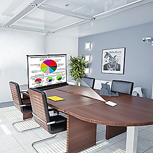 New Portable Mobile 50 Inch Projector Screen Pull Down, 16:9 Projector Screen Retractable Tabletop Screen Tripod Stand for Home Theater Meeting Room, School Indoor Outdoor Ceiling Wall Mount Upgrade