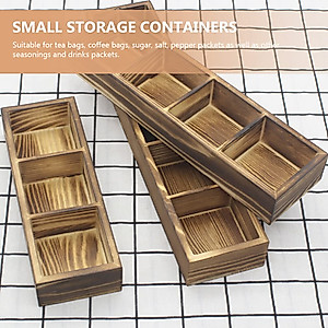3 Storage Wooden Box Tea Drawer Organizer Sugar Packet Organizer Tea Bag Holder Tea Bag Storage Tea Storage Containers Tea Bag Dispenser Coffee Bar Organizer Tea Storage Organizer