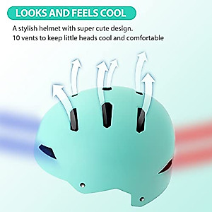 Whalezon Kids Toddler Bike Helmet Ages 3-5-8-14 Youth, Dual-Certified CPSC ASTM Skateboard Bicycle Scooter Cycling BMX Skate Helmets for Boys Girls