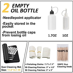 iunio Gun Cleaning Kit, Universal Gun Cleaning, All Caliber, with Mat and Carrying Case, for All Guns, Rifle, Shotgun, Handgun, Pistol, Hunting, Shooting Cleaning kit