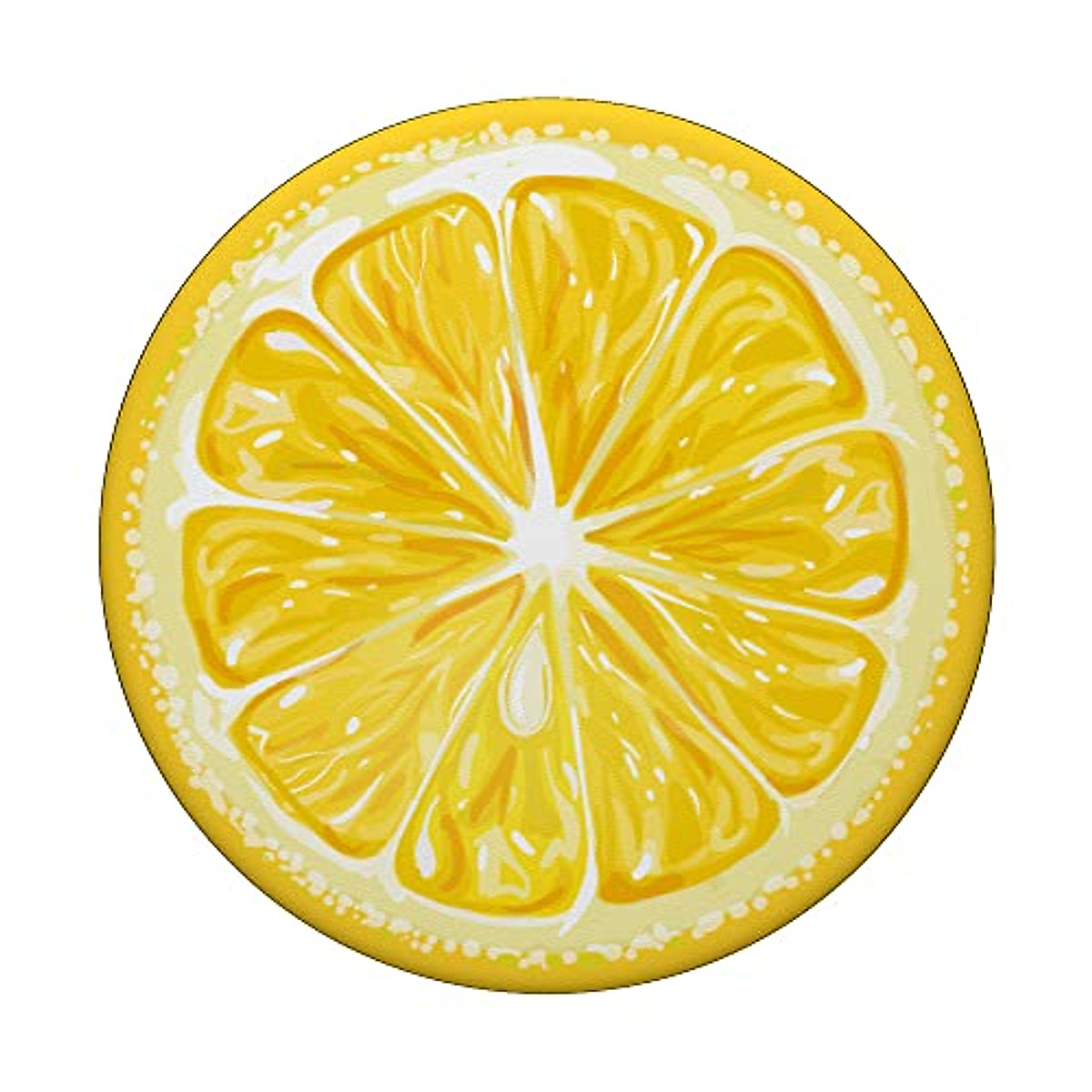 Yellow Lemon Pattern slice for boys girls lemon print black PopSockets Swappable PopGrip