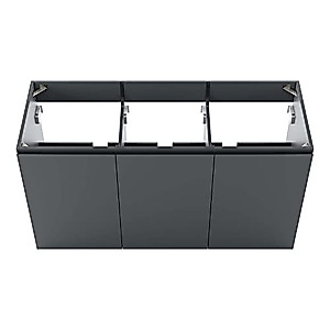 Modway Vitality 48" Wall-Mount Bathroom Vanity in Gray