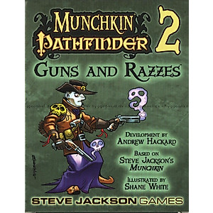 Steve Jackson Games Munchkin Pathfinder 2 – Guns and Razzes Card Game (Expansion) | 112-Cards | Card Game for Adults, Kids & Family | Fantasy RPG | Ages 10+ | 3-6 Players | Play Time 120 Min