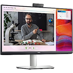 Dell S2422HZ 24-inch FHD 1920 x 1080 75Hz Video Conferencing Monitor, Pop-up Camera, Noise-Cancelling Dual Microphones, Dual 5W Speakers, USB-C connectivity, 16.7 Million Colors, Silver (Latest Model)