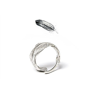 Helen de Lete Simple Style Original Feather From Heaven 925 Sterling Silver Open Ring