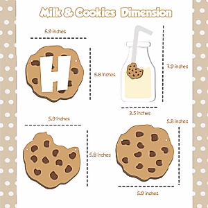 Cookies Milk Birthday Party Banner, Cookie and Monster Theme Happy Birthday Party Garland Milk and Cookies Baby Shower Decorations for Kids