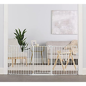 Regalo 76 Inch Super Wide Configurable Baby Gate, 3-Panel, Includes Wall Mounts and Hardware