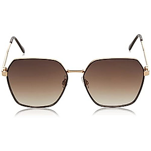 Jessica Simpson Women's J6094 Metal Hexagonal Sunglasses with UV400 Protection - Glamorous Sunglasses for Women, 60.5mm