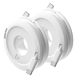 Fuse Side Winder Mini and Max Headphone, Earbud and Charging Cable Winder and Organizer Perfect for Wrapping Earbuds and Cords for Travel and Organization (Max (2-Pack), White)