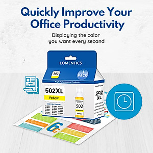 502XL Ink Refill Bottles Yellow LOMEN Replacement for epson 502XL 502 ET-2850 ET-3830 ET-3850 ET-2760 ET-3760 ET-15000 ET-4760 ET-4850 ET-2700 ET-2750 ET-3710 ET-3750 ET-4750 ET-3700 (1 Pack,Yellow)