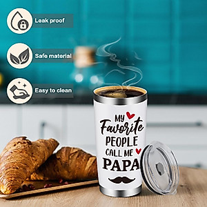 Agantree art Papa Gifts, Grandpa Gifts for Grandfather, Birthday Gifts for Dad, Papa Tumbler Father's Day Gifts for Grandpa, Papa Gifts from Grandkids, Grandchildren, Papa Definition Tumbler-White