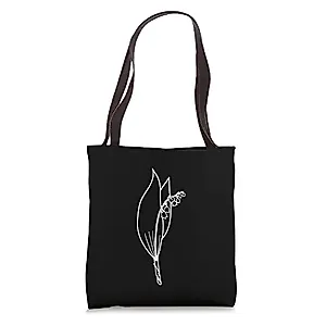 May Lily Of The Valley Birth Flower Art Floral Minimalist Tote Bag