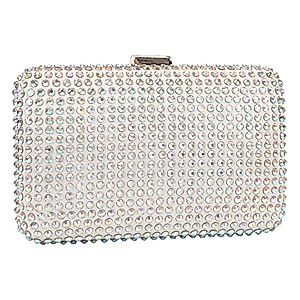 Fawziya Crystal Clutches For Women Dress Purses For Evening Bag-Silver