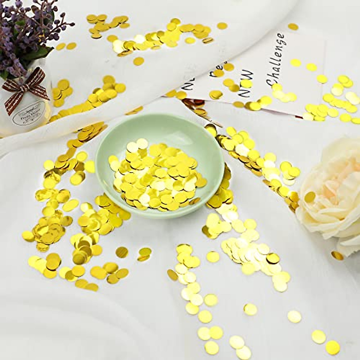 Gold Confetti 10mm Paper Confetti Party or Wedding Decoration Pack of 3000 Pieces