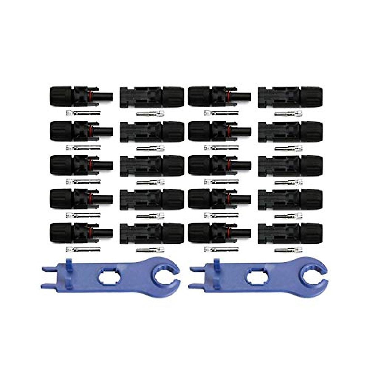 NUZAMAS New 10 Sets of Solar Panel Connectors Male Female for PV Solar Panel Cable