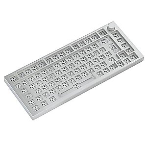 Glorious Modular Mechanical Gaming Keyboard Barebones/Pre Built/Black and White (Barebones (White))
