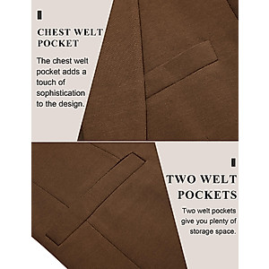 COOFANDY Men's Knit Blazer Jacket Lightweight Sport Coats Brown Casual Suit Jackets Brown XXL