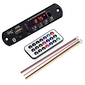 Bluetooth MP3 Decoding Board, Golden^Li 12V Wireless Bluetooth Audio Remote Module Support TF SD Card/ USB / FM Radio for Speaker or Other Appliances