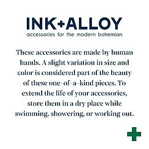 INK + ALLOY Women's Muted Circles Stretch Beaded Cuff Bracelet Handmade Jewelry for the Modern Bohemian