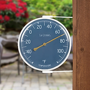La Crosse 104-1512BL-TBP 5 inch Blue Dial Bracket Thermometer