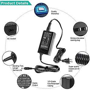 HKY 18V AC Adapter compatible with Braven BRV-XXL BRV-XXL/2 BRV-XXL-2 Large Portable Wireless Bluetooth Speaker [Waterproof][Outdoor] Replacement Switching Power Supply Cord Battery Charger Plug