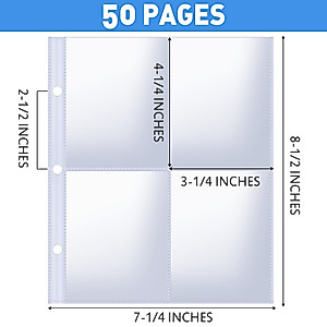 Top Loaders Binder with 50 Pages Top loaders Storage Trading Card Sleeves, 4 Pocket Trading Card Binder