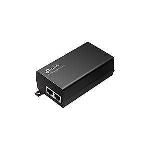 TP-Link TL-PoE160S | 802.3at/af Gigabit PoE Injector | Non-PoE to PoE Adapter | Supplies PoE (15.4W) or PoE+ (30W) | Plug & Play | Desktop/Wall-Mount | Distance Up to 328 ft. | UL Certified, Black