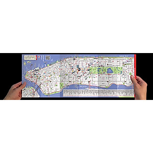StreetSmart® NYC Map Midtown Edition by Van Dam-Laminated pocket city street map of Manhattan w/ all attractions, museums, sights, hotels, Broadway Theaters & NYC Subway map; 2023 Edition