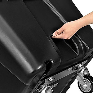 Global Industrial Standard Duty Plastic Tilt Truck 1/2 Cubic Yard Capacity 850 Lb. Capacity, Black