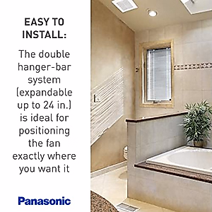 Panasonic FV-40VQ4 WhisperCeiling Spot Ventilation Fan - 390 CFM - Quiet Bathroom Ceiling Fan